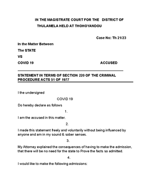 [Solved] Critically discuss section 174 of the criminal procedure Act ...