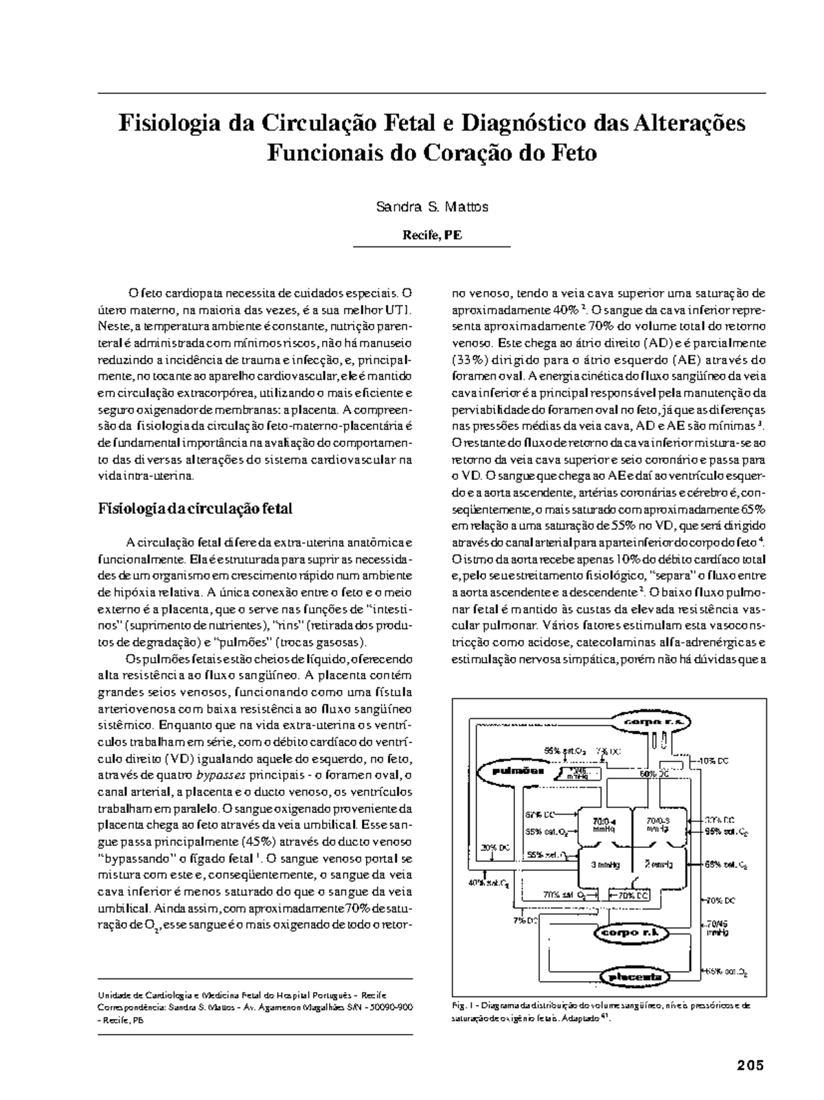 Fisiologia DA Circulação Fetal E DIAG - Arq Bras Cardiol volume 69, (nº ...