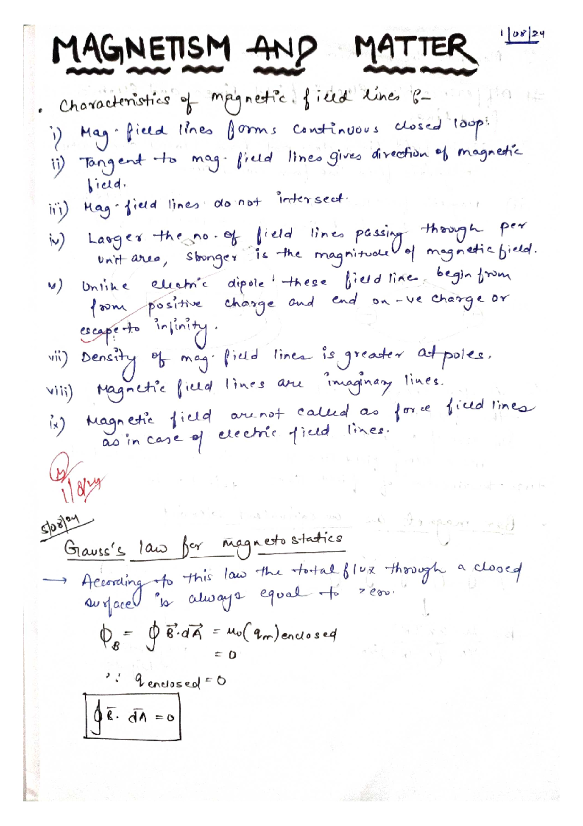 Magnetism AND Matter - good notes - MAGNETISM AND MATTER ...