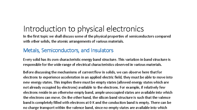 Introduction to Physical Electronics: Properties of Semiconductors ...
