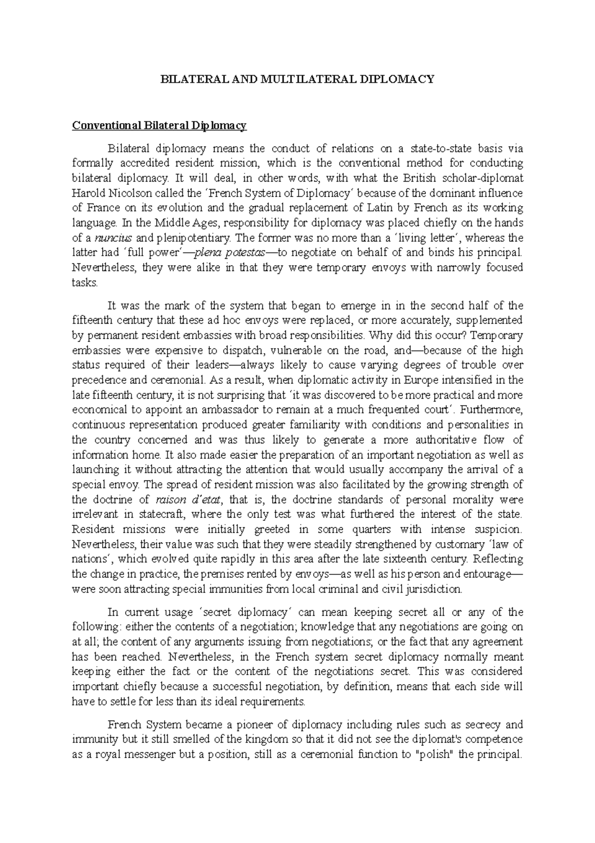 Diplomatic Relations: Bilateral & Multilateral Approaches in Detail ...