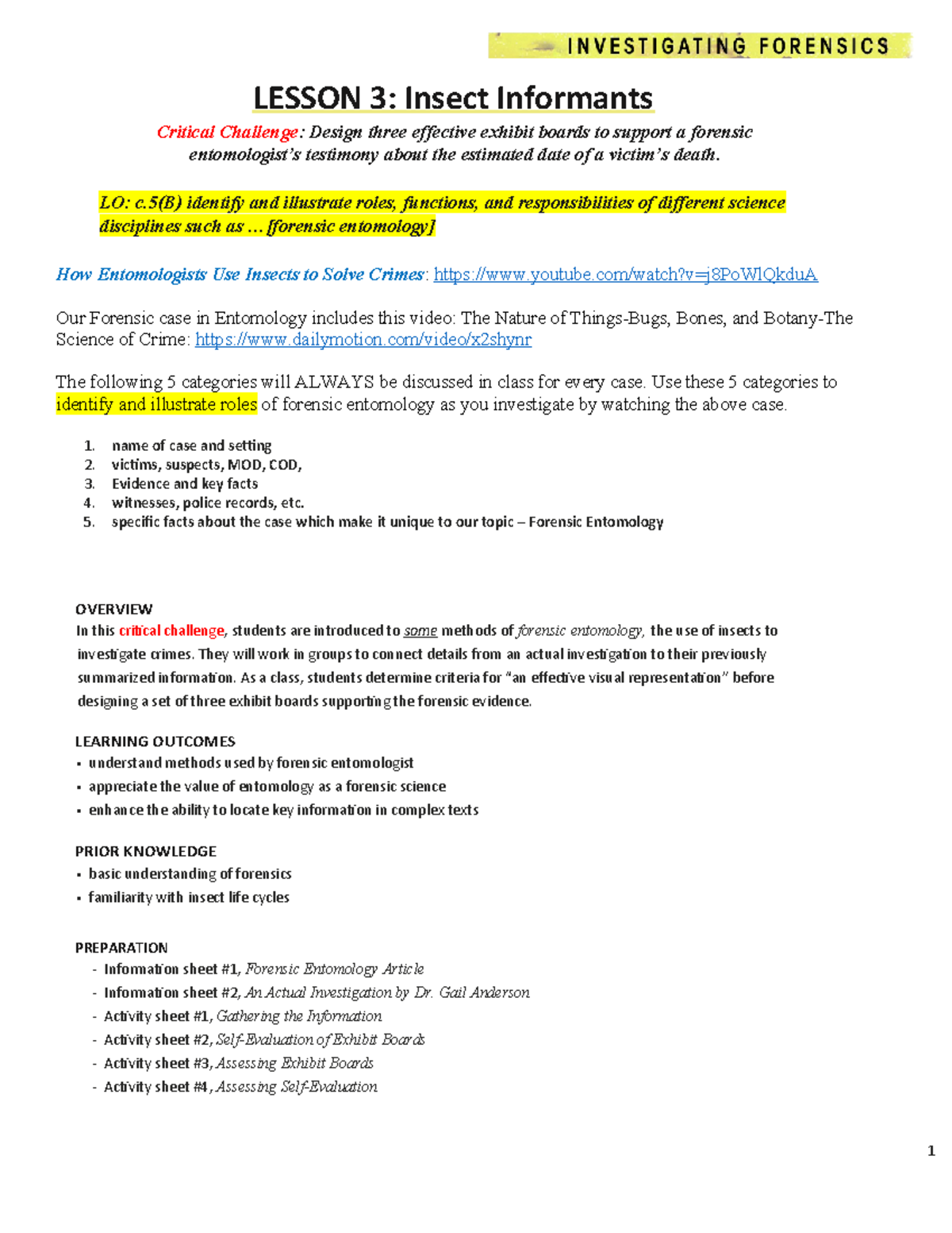 Annotated-AAAMy Forensic Entomology Evidence Boards - Lesson 3 Insights ...
