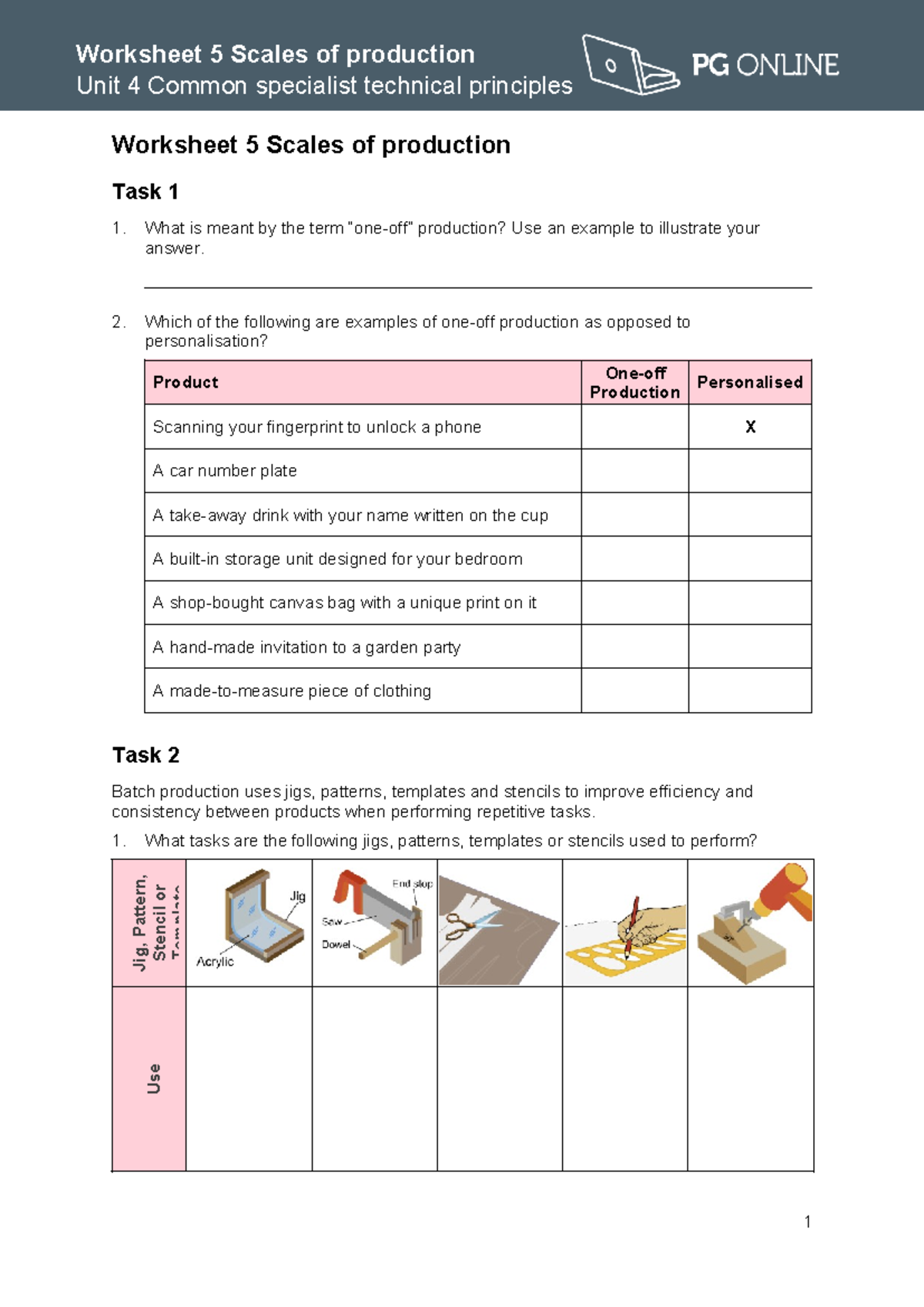 Unit 4 Worksheet 5: Scales of Production Explained - Studocu