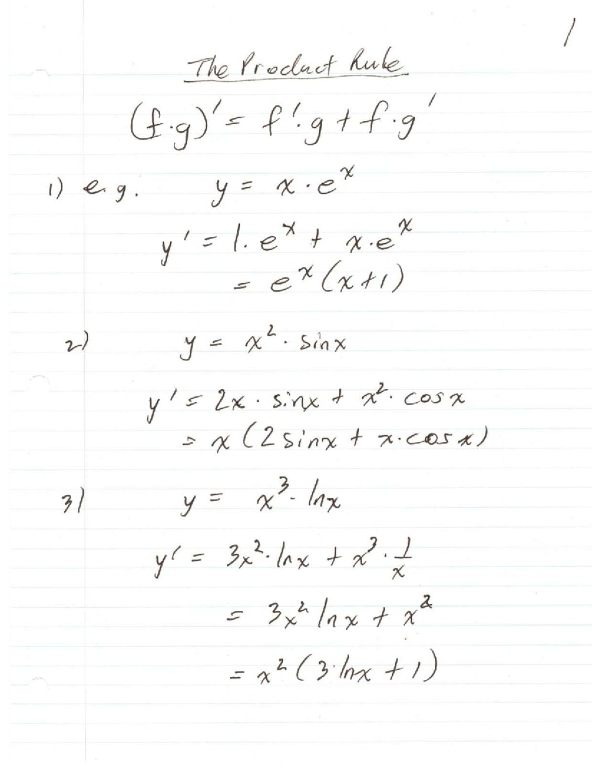 The Product and Quotient Rules in Calculus (MATH 101) - Studocu