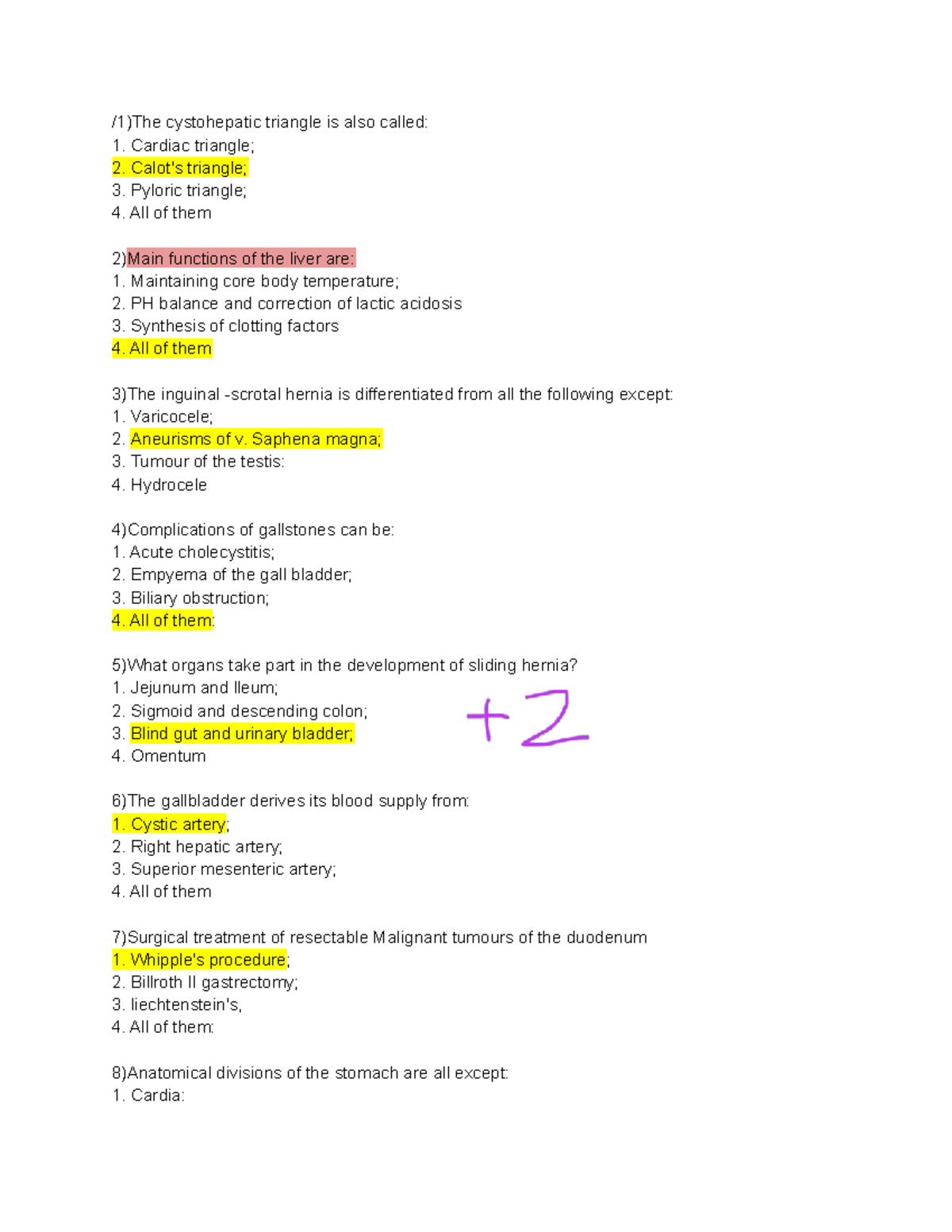 Surgery Exam (SURG 101) - Solved Questions and Answers - Studocu