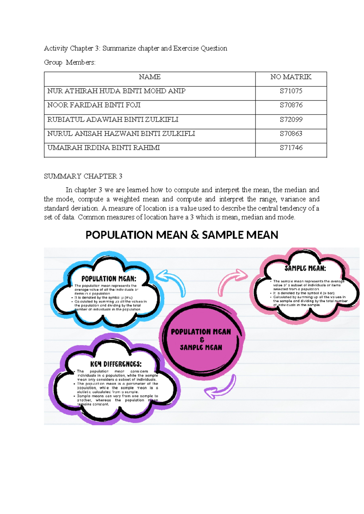 Summary of Chapter 3: Measures of Central Tendency and Variability ...
