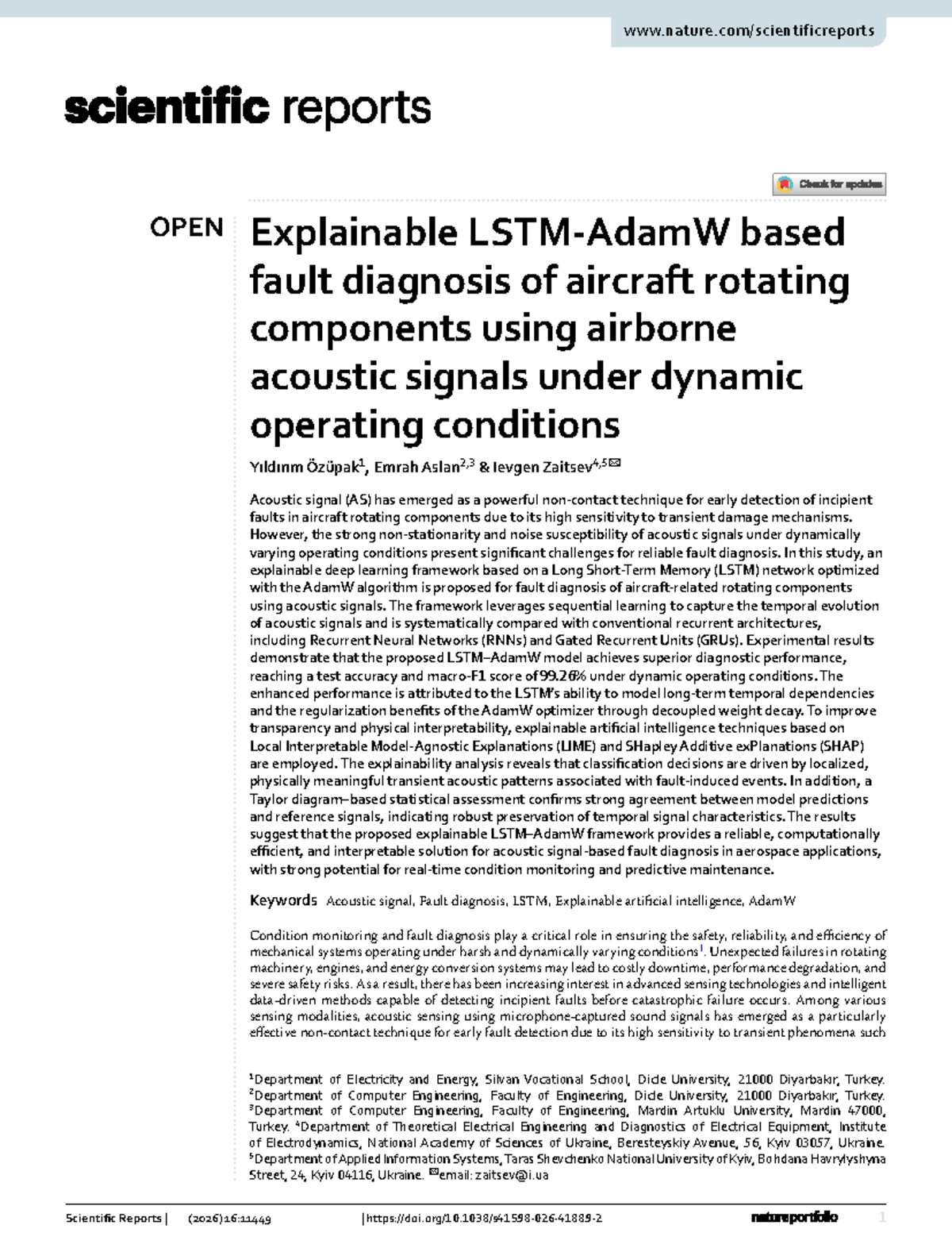 OPEN Explainable Predictive Maintenance for Aircraft Rotating ...