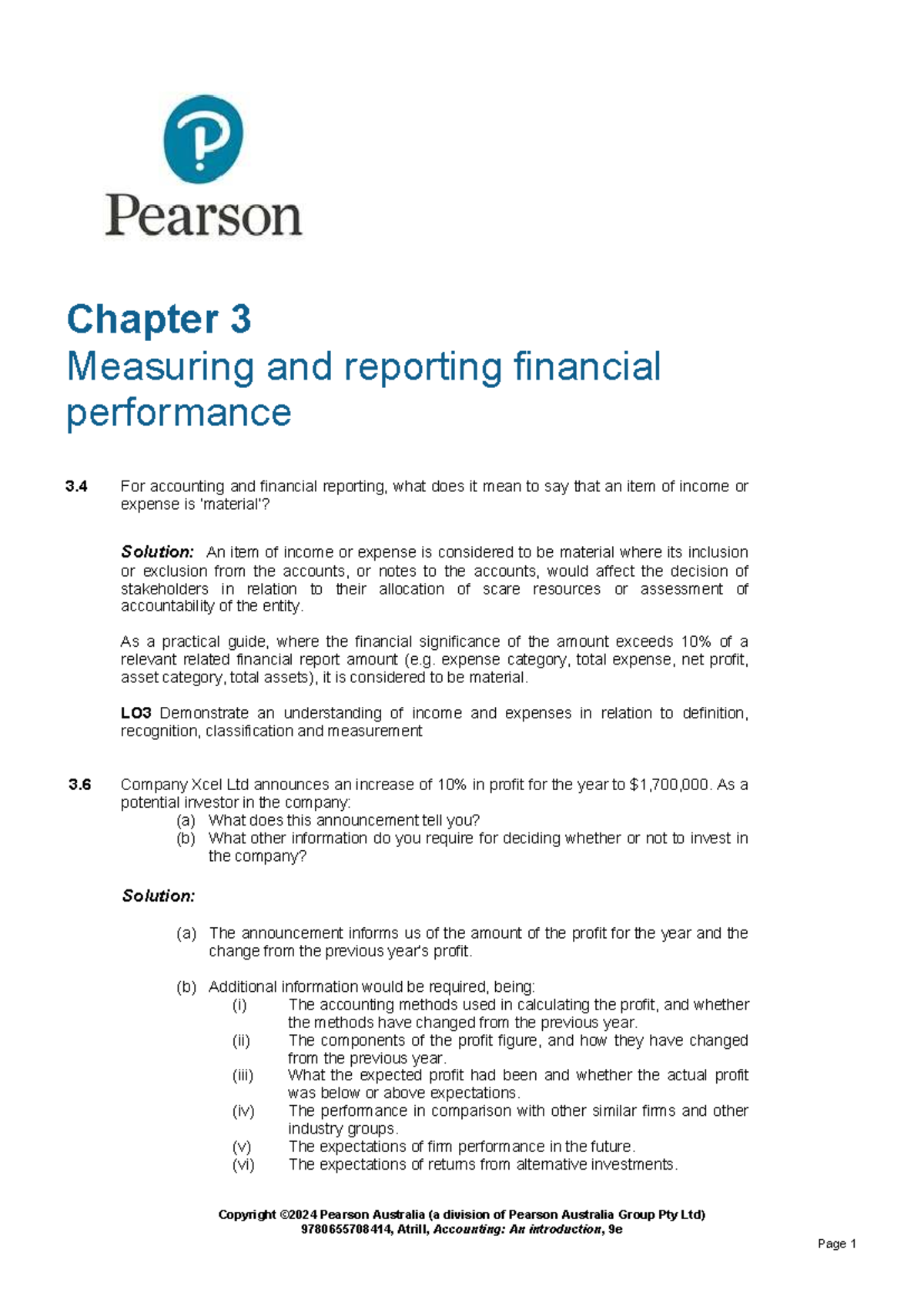 Week 3 - Chapter 3: Measuring & Reporting Financial Performance - Studocu