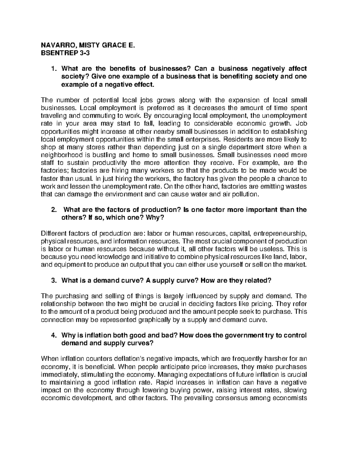 BSENTREP 3 - Module 1: Enterprise Development Benefits & Challenges ...