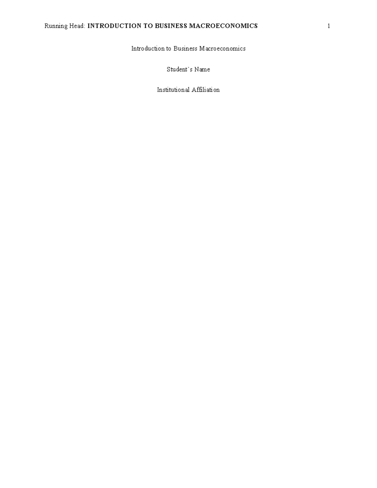 Business Macroeconomics: An In-Depth Analysis of Economic Policies ...