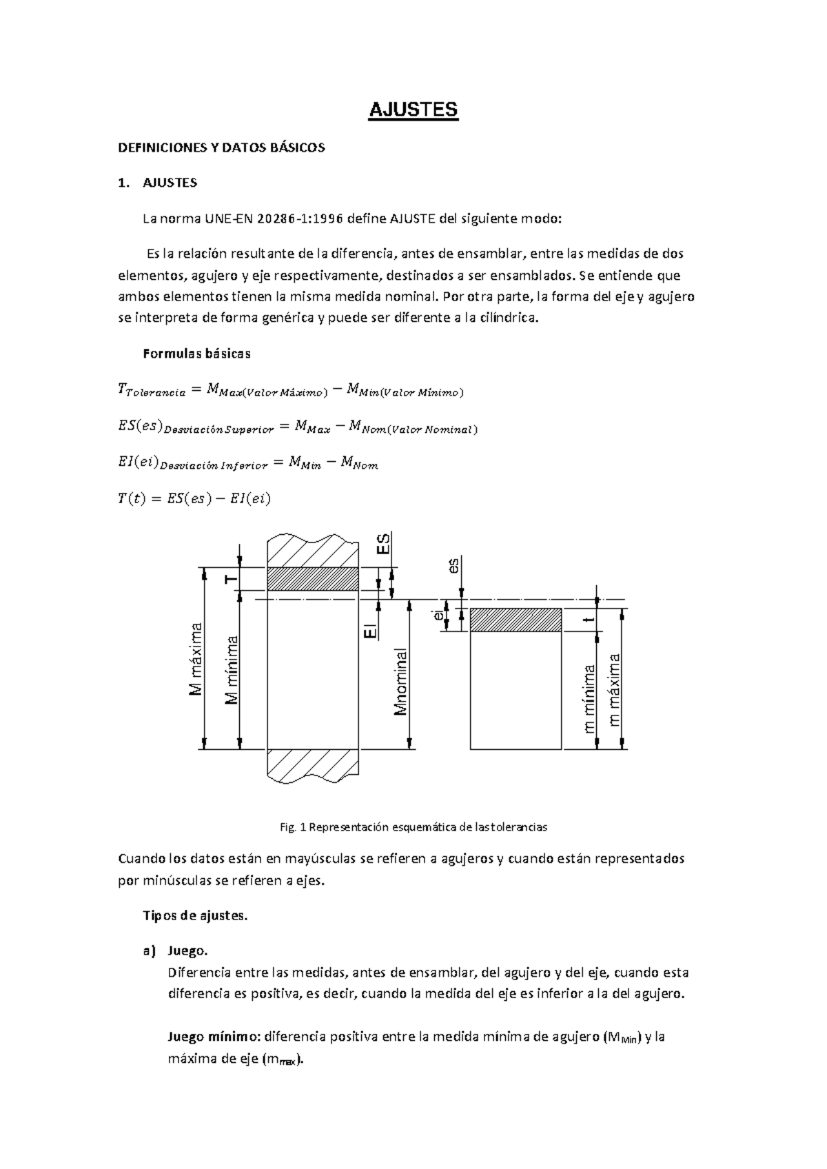 Ajustes H7 y J6: Ejemplos y Cálculos de Tolerancias y Sistemas - Studocu