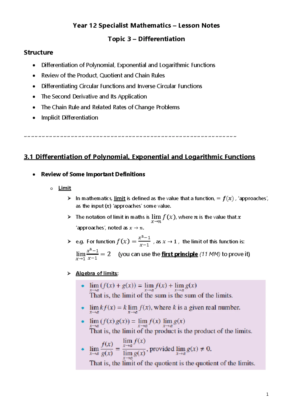Specialist Maths formula sheet - SPECIALIST MATHEMATICS Written examinations 1 and 2 FORMULA ...