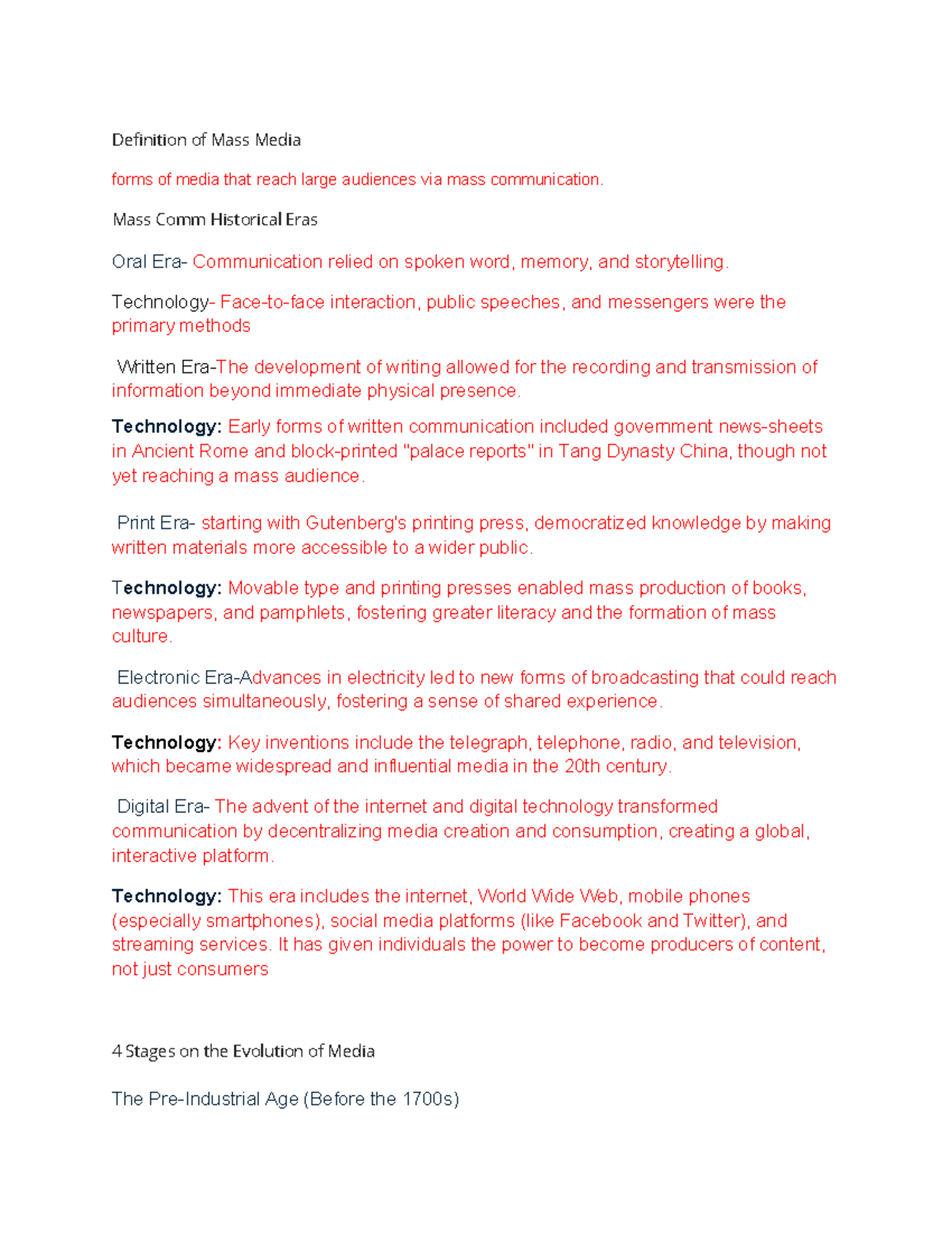 Mass Communication Evolution: Key Figures & Historical Milestones - Studocu
