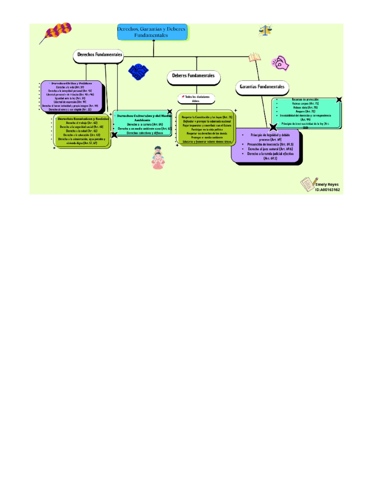 Mapa Conceptual: Derechos, Garantías y Deberes Fundamentales (ID ...