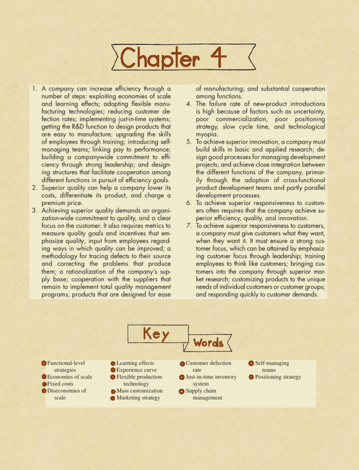 Mkt ch 4 - key word - Chapter 4 1. A company can increase efficiency ...