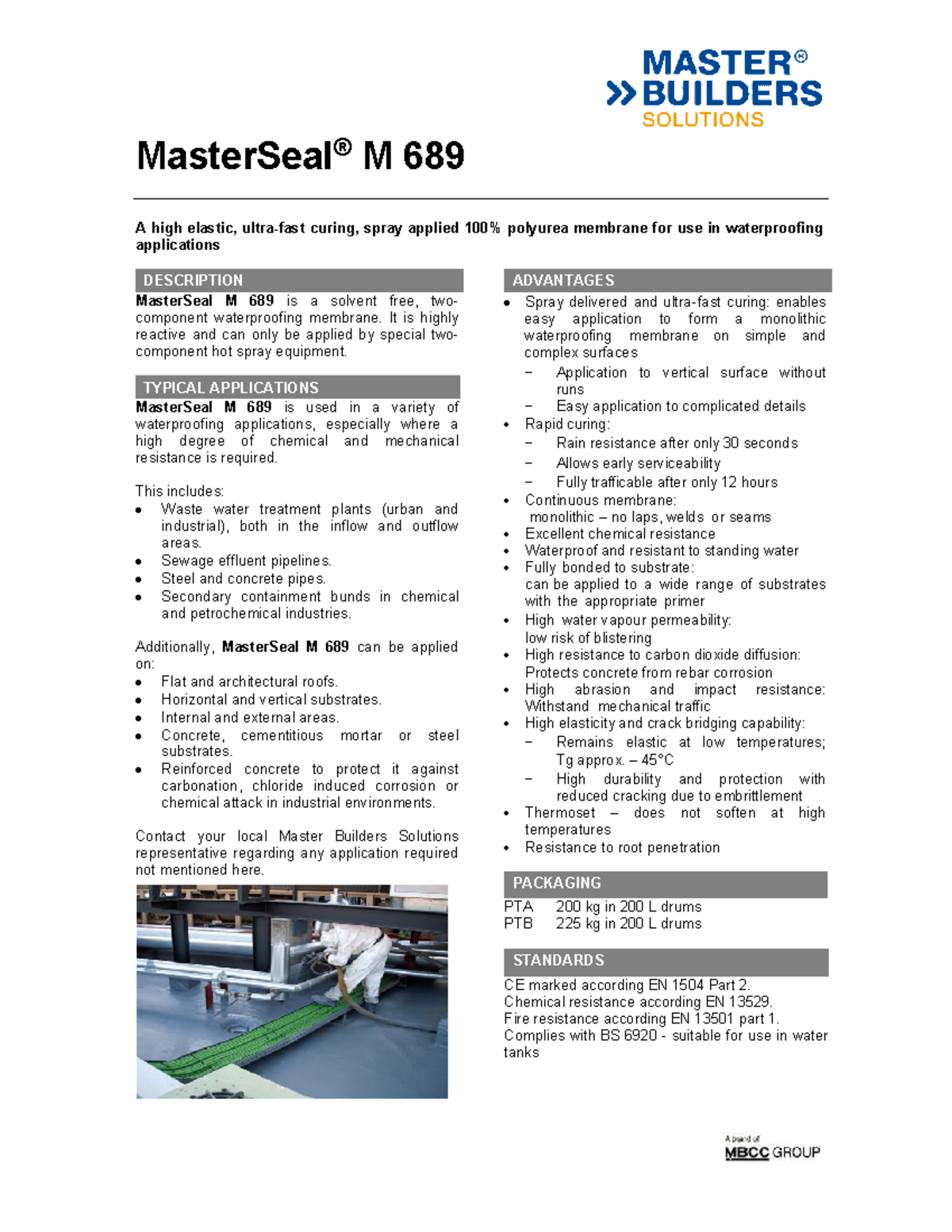 M 689 Technical Data Sheet - MasterSeal Waterproofing System for ARAMCO ...