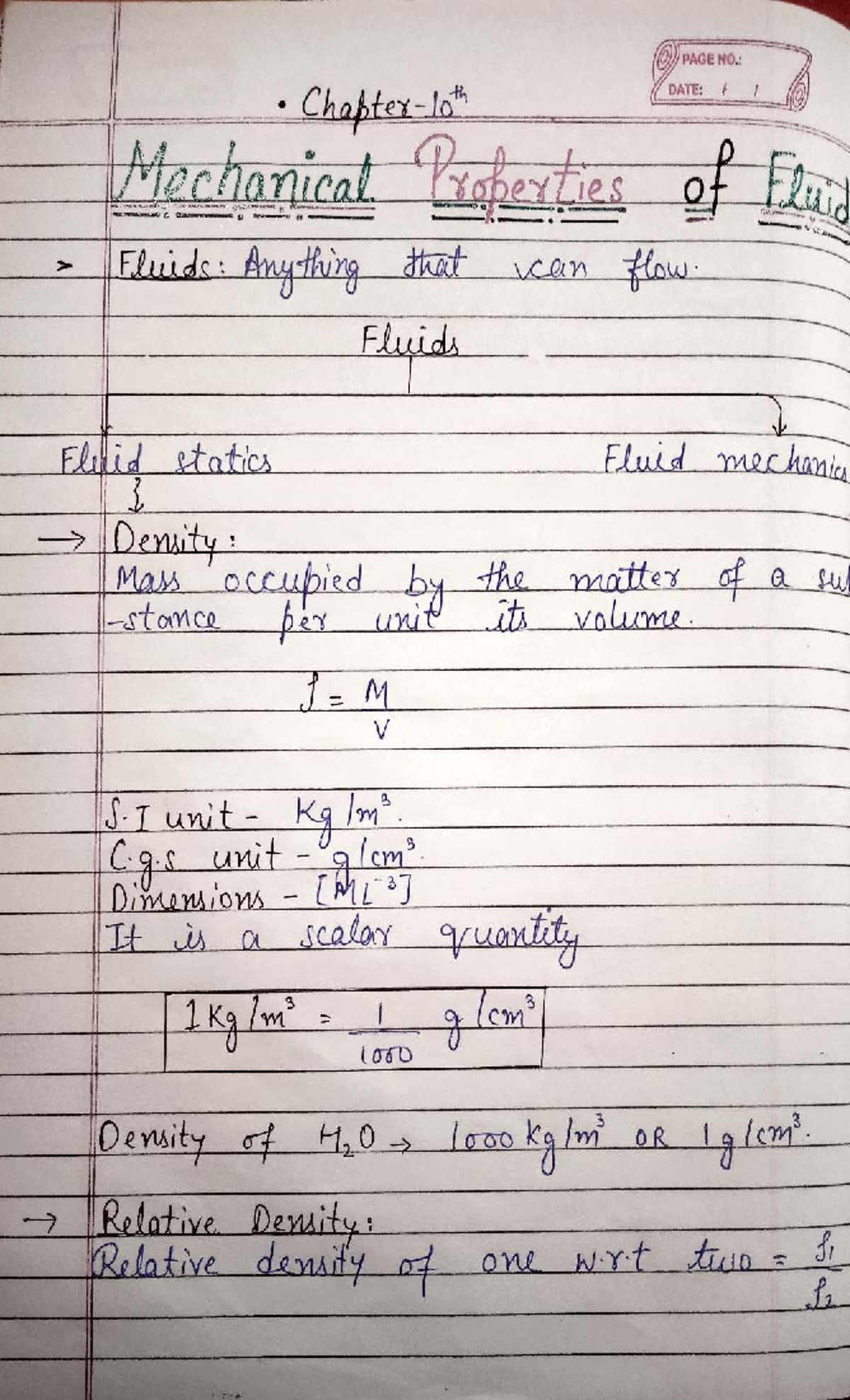 Chapter 10: Fluid Mechanics Concepts and Calculations (11th Grade ...