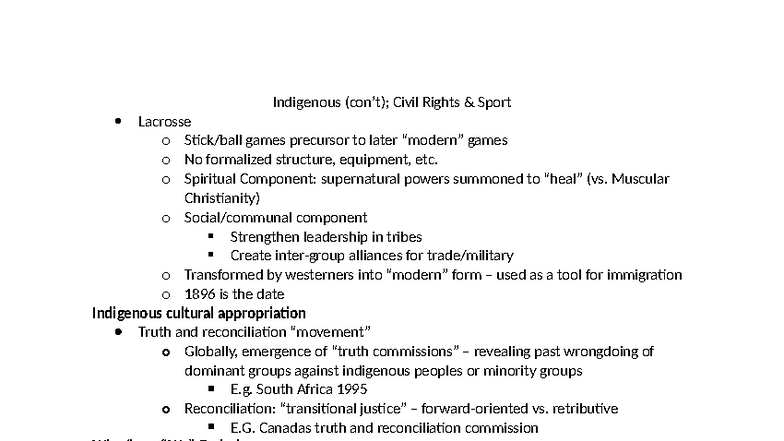 Civil Rights & Sport: Indigenous Perspectives and Historical Context ...