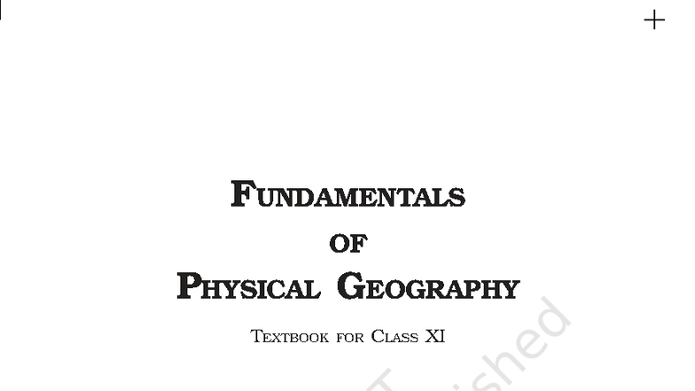 Class XI Geography: Fundamentals of Physical Geography Textbook - Studocu