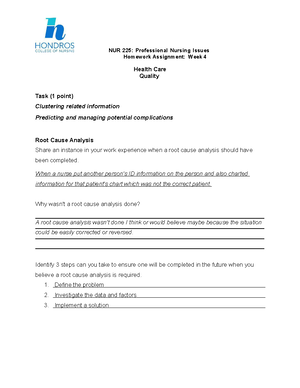 Week 5 Homework doc - wk 5 hw - Homework Assignment: Week 5 Concepts: Health Care Economics Task ...