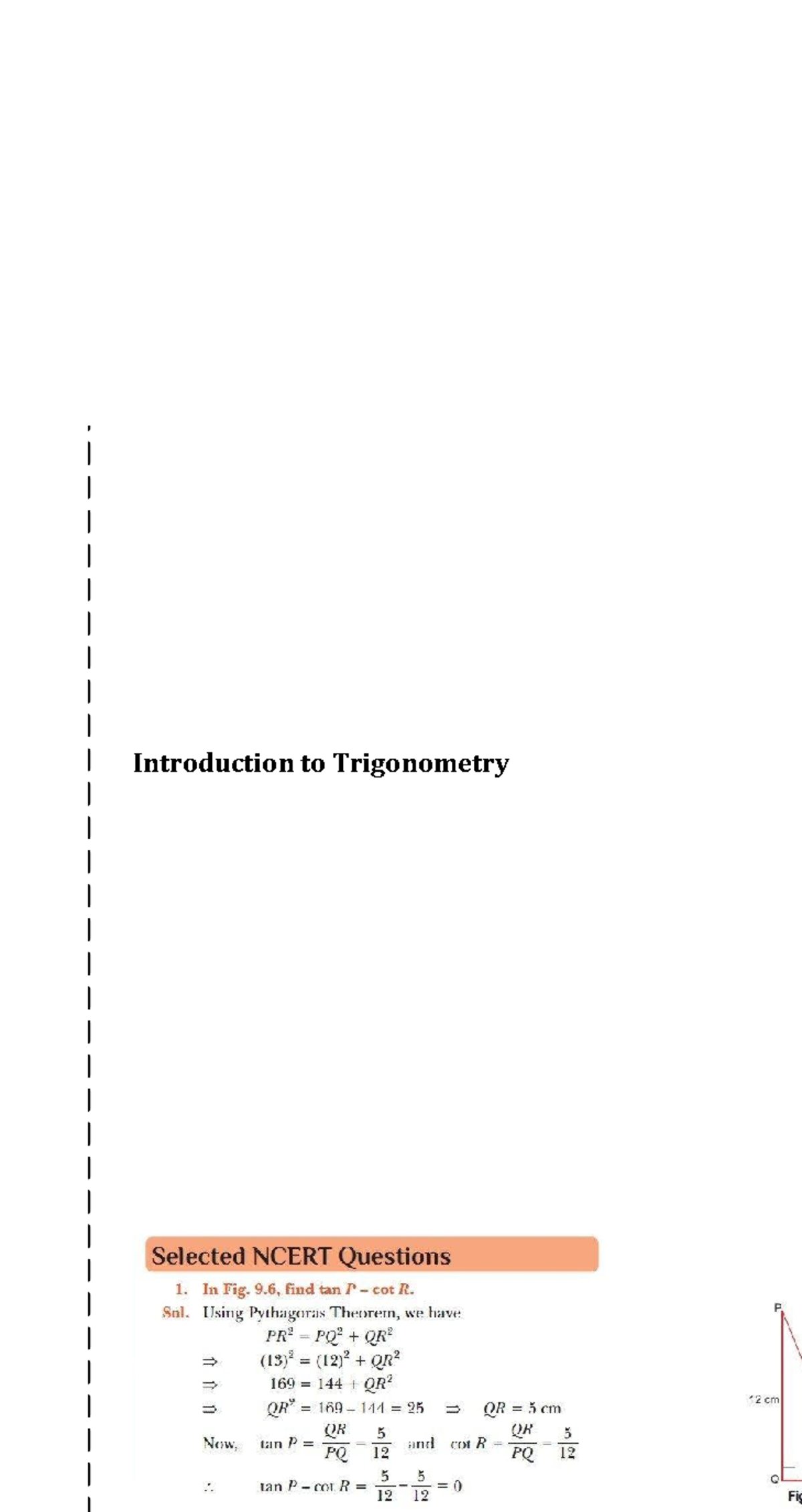 Trigonometry - Selected NCERT Questions & Solutions (Class 10) - Studocu