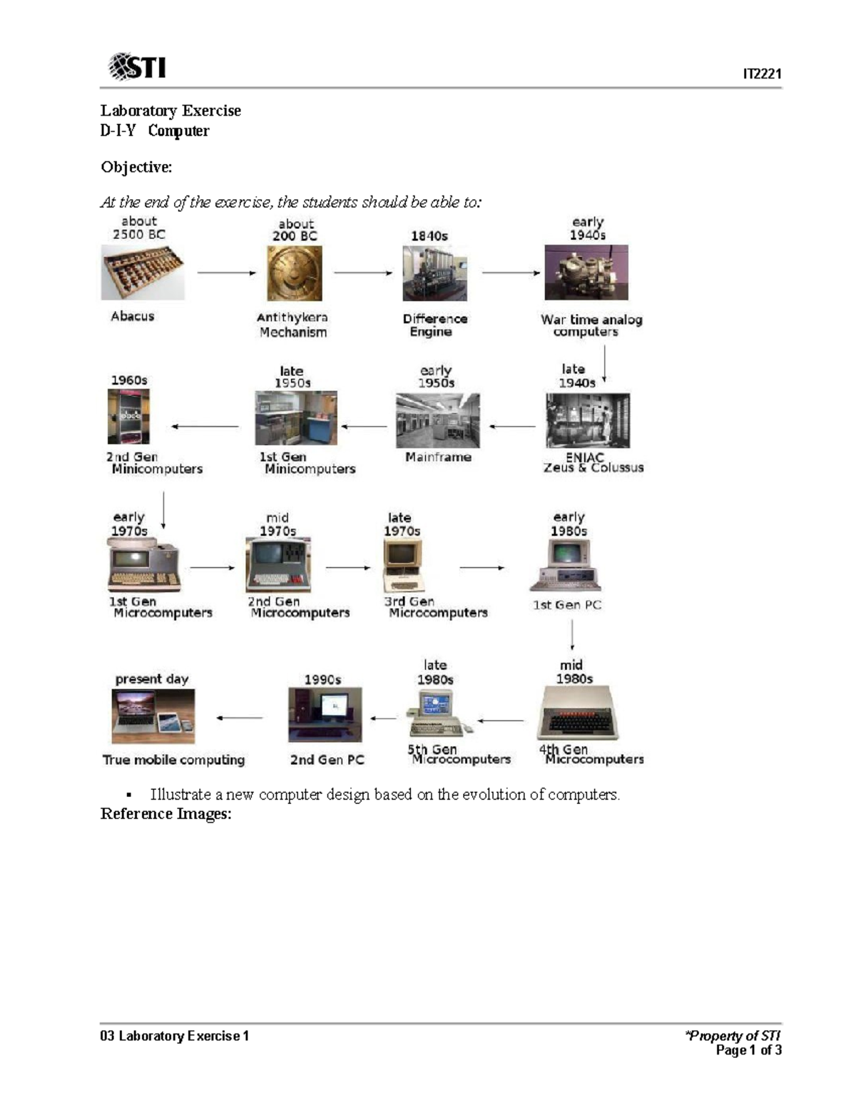 Lab Exercise 03: Intro to Computer Design Evolution - Studocu