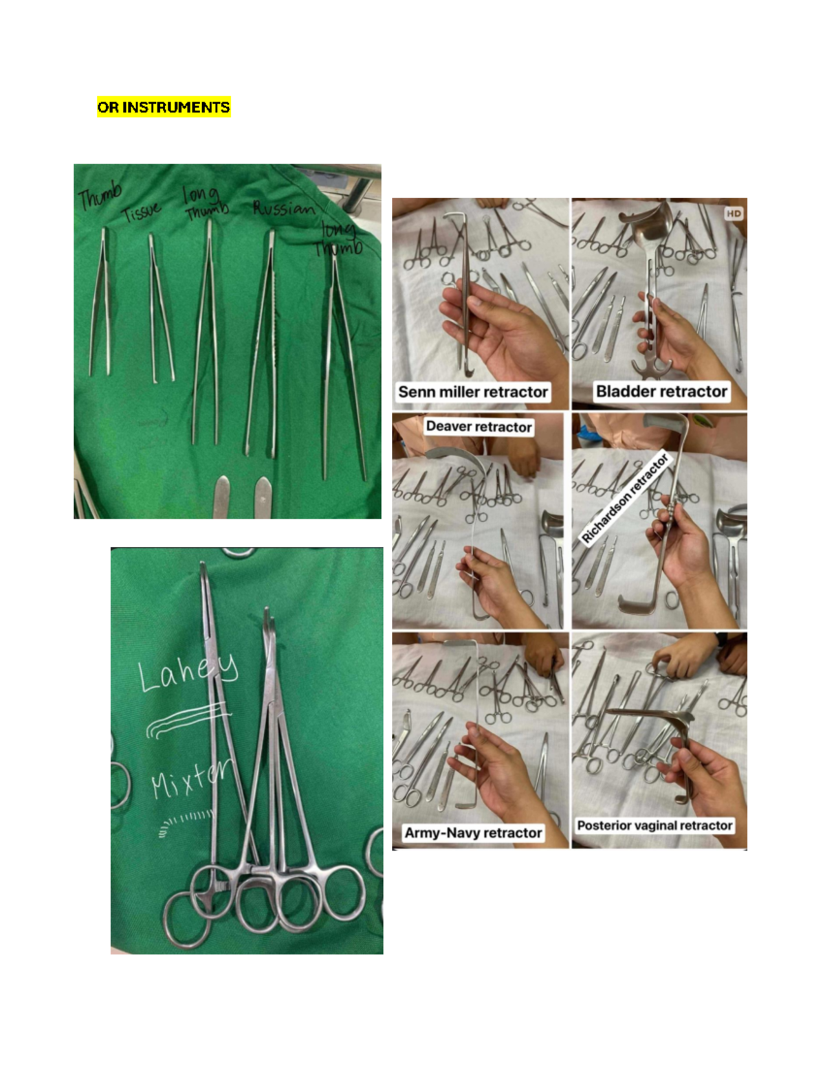 OR Instruments: Comprehensive List of Surgical Tools and Equipment ...