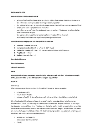 OPG Diagnostik und Interpretation: Parodontitis und Kariesbefunde - Studocu