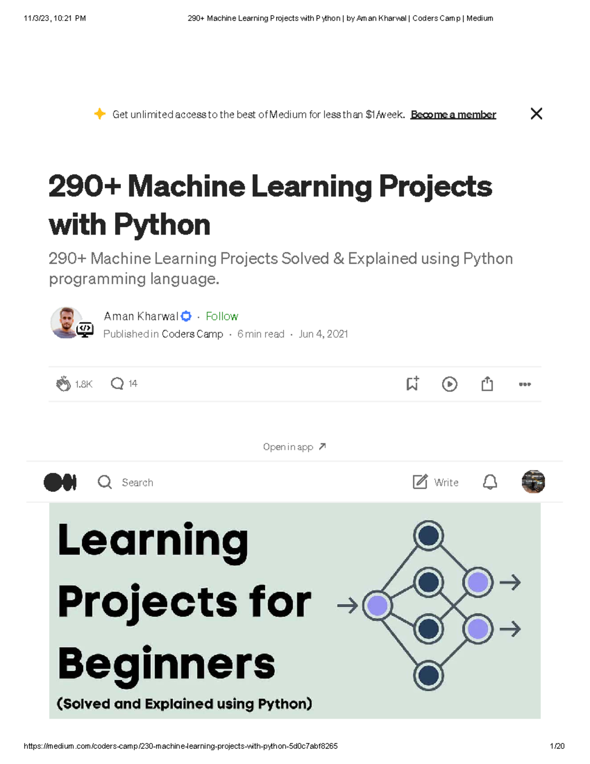 290+ Machine Learning Projects with Python: A Comprehensive Guide - Studocu