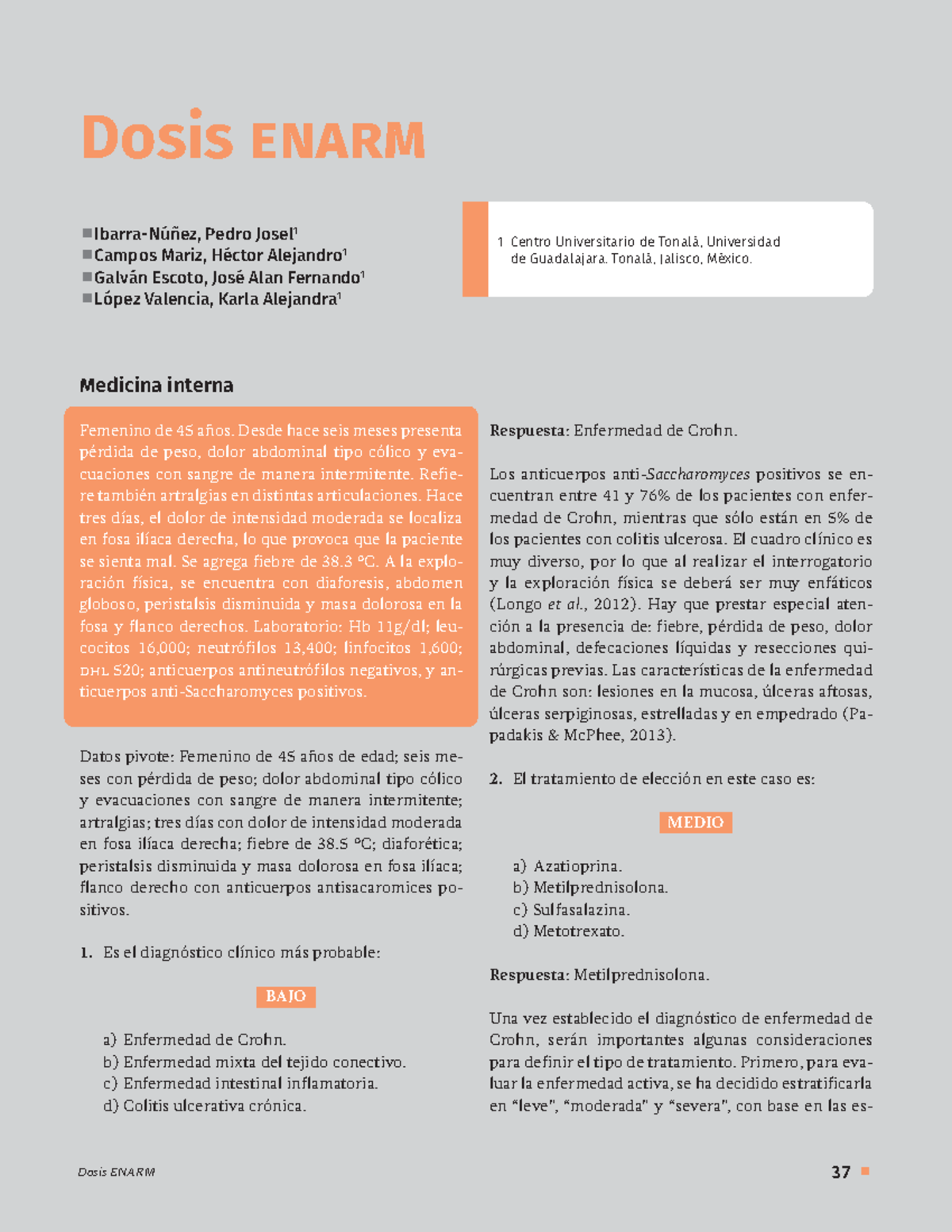 Dosis ENARM: Tratamiento y Diagnóstico de Enfermedades ...