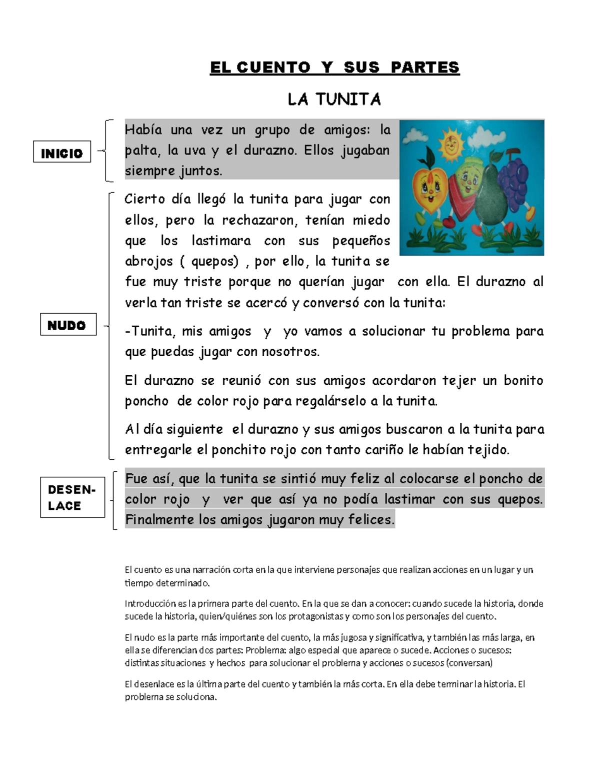 316119185 El Cuento y Su Estructura: Análisis y Ejemplos - Studocu