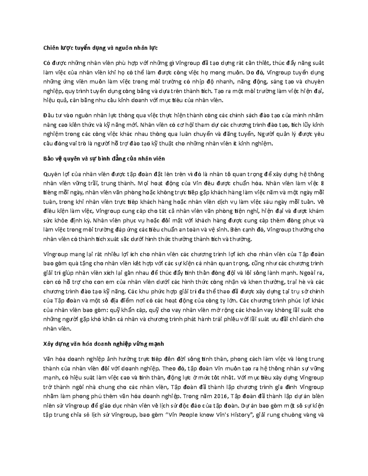Chiến lược nhân sự của Vingroup - Chiếến l c tuy n d ng và nguồồn nhân l cượểụự Có đ c nh ng ...