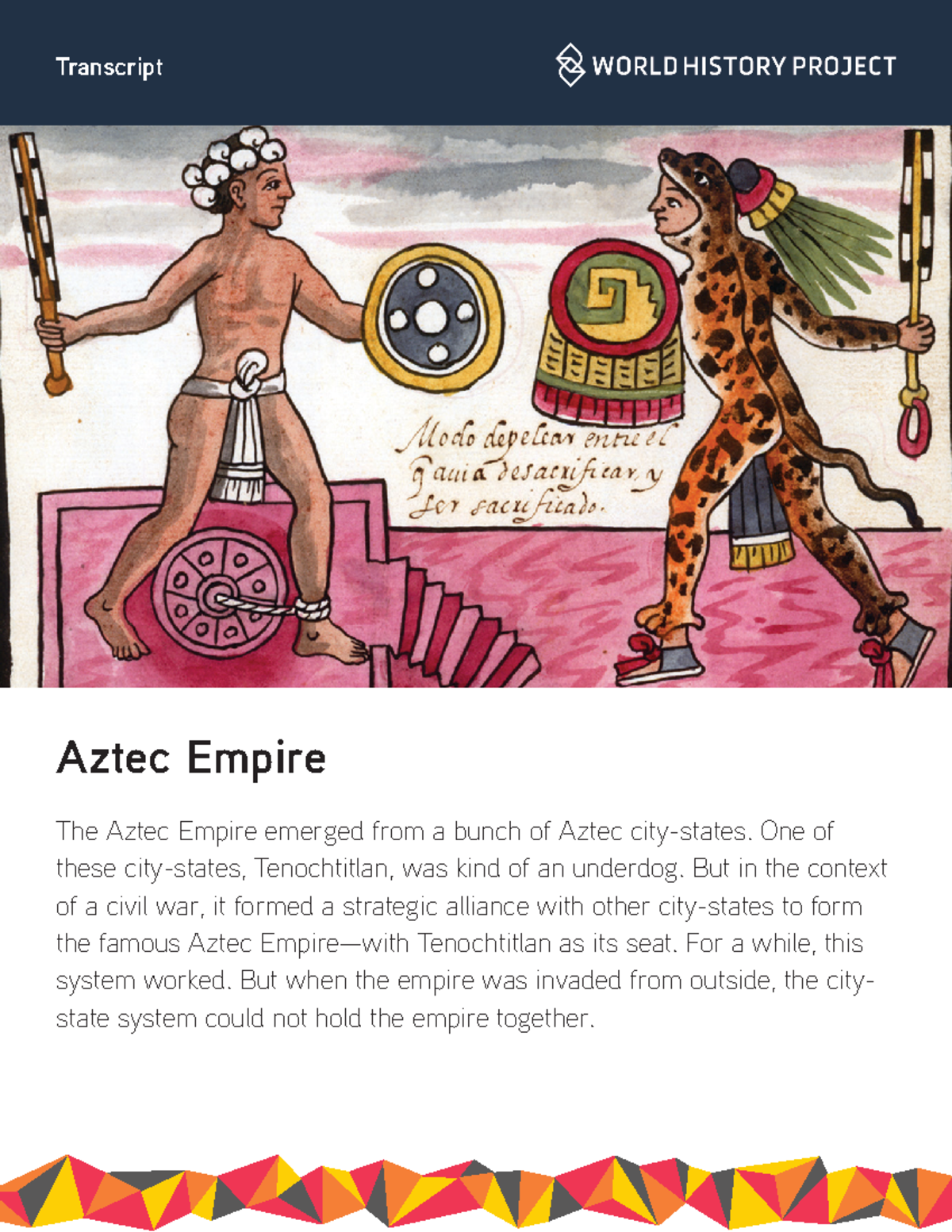 Aztec Empire Overview: Formation, Alliances, and Conquest - Transcript ...