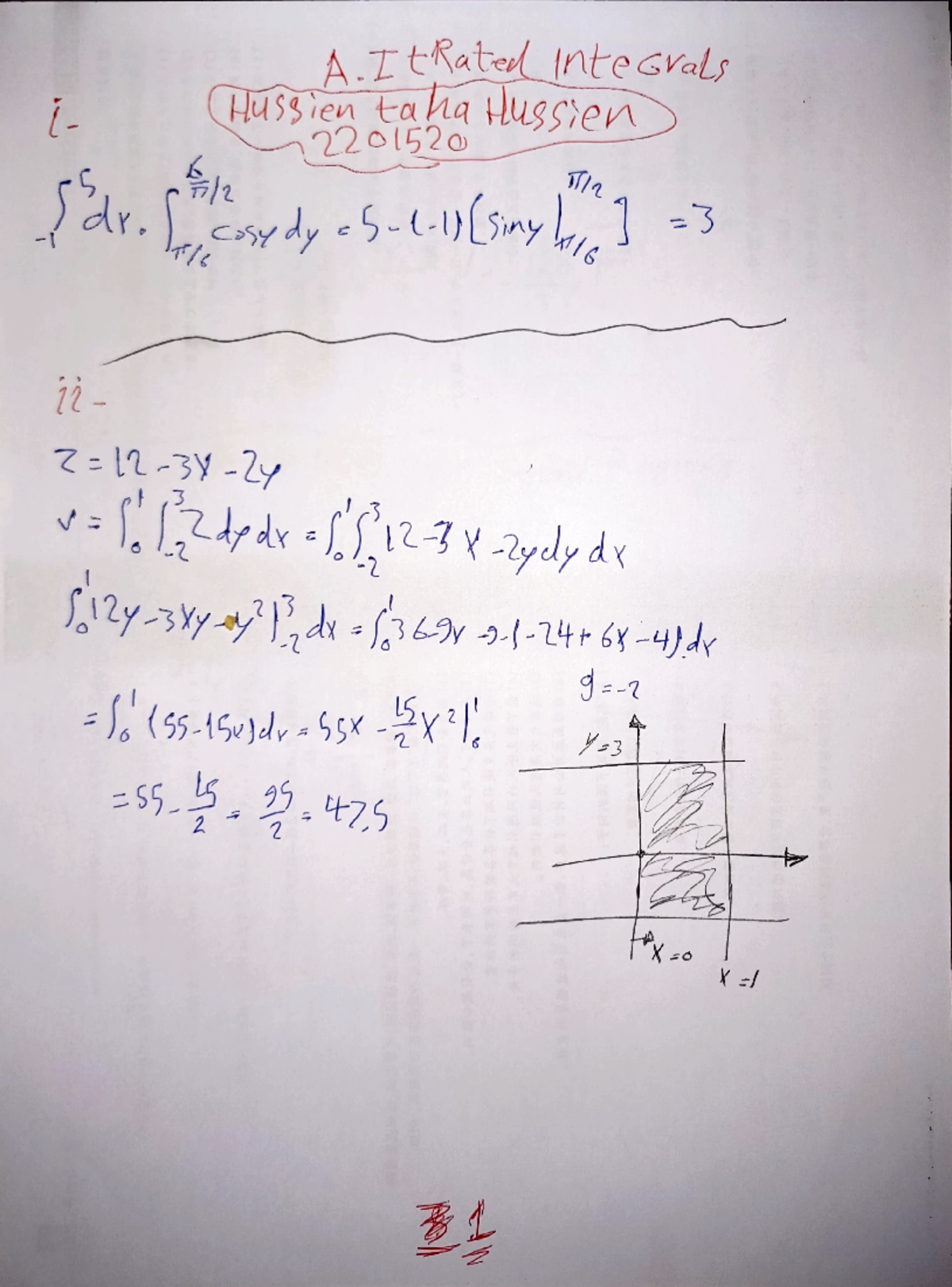 22015 Math Integrals and Double Integrals Final Exam Notes - Studocu