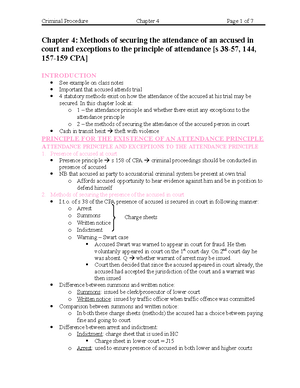 Summary Criminal Procedure Chpt 10 - BAIL AND OTHER FORMS OF RELEASE Chapter 10 S v Dlamini; S v ...