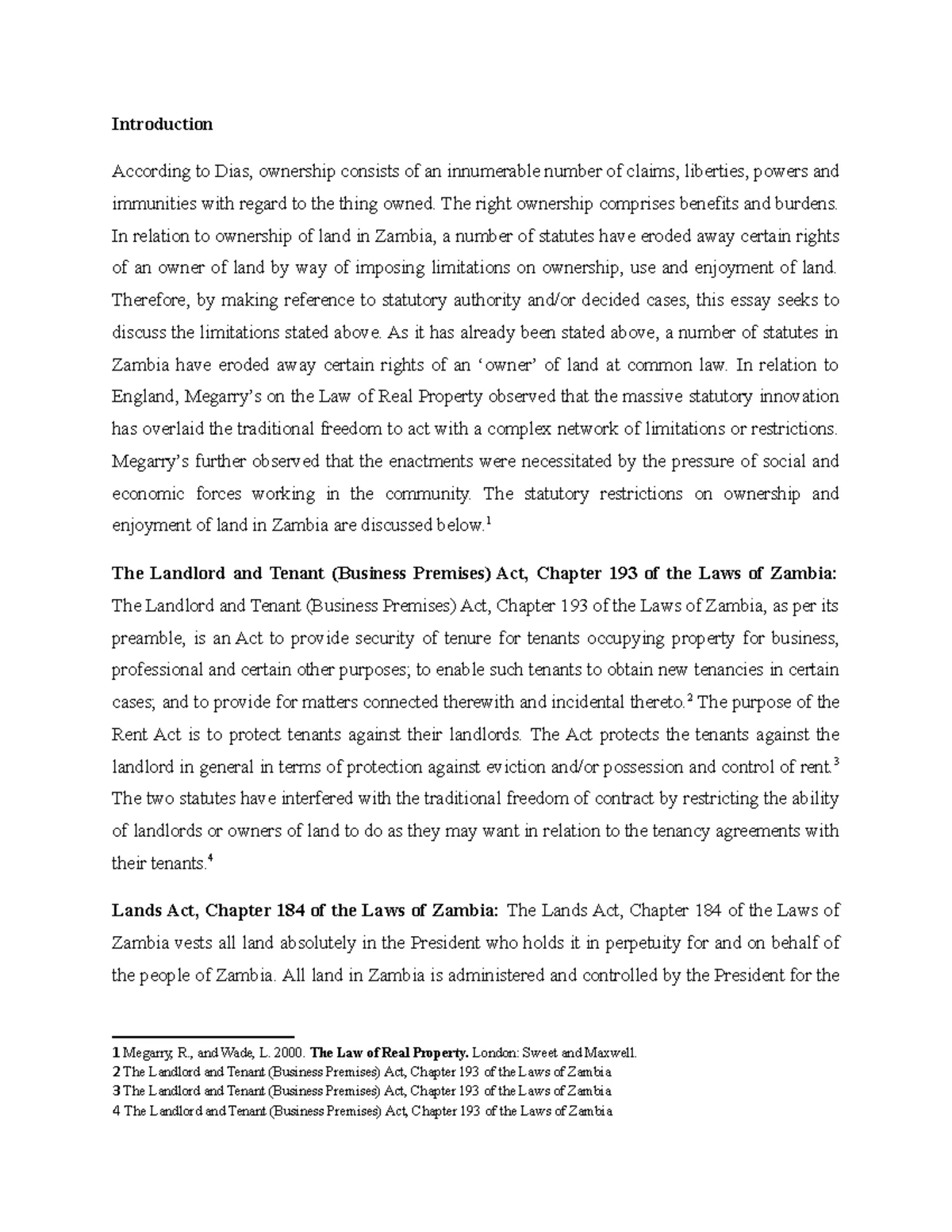 land law tutorial - Read the following cases and answer the questions that follow:- Magic Carpet ...