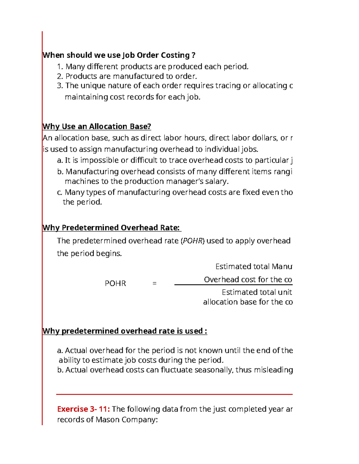 Chapter 03 Managerial Accounting Job Order Costing Insights Studocu