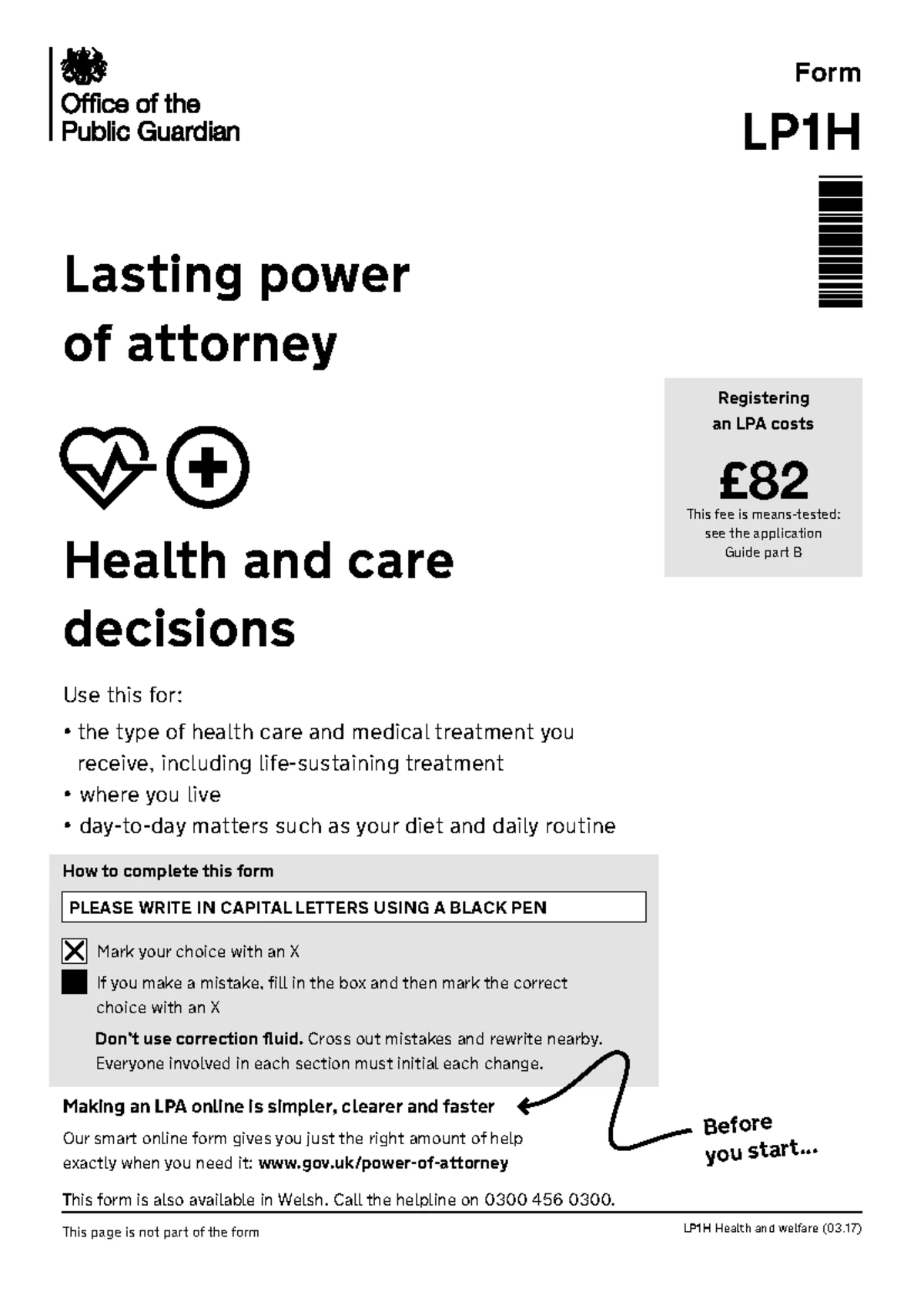 LPC Continuation Sheets for Lasting Power of Attorney (LPA) Form - Studocu
