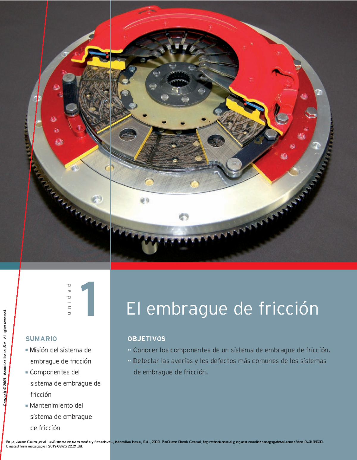 Unidad 1: Funcionamiento y Mantenimiento del Embrague de Fricción - Studocu