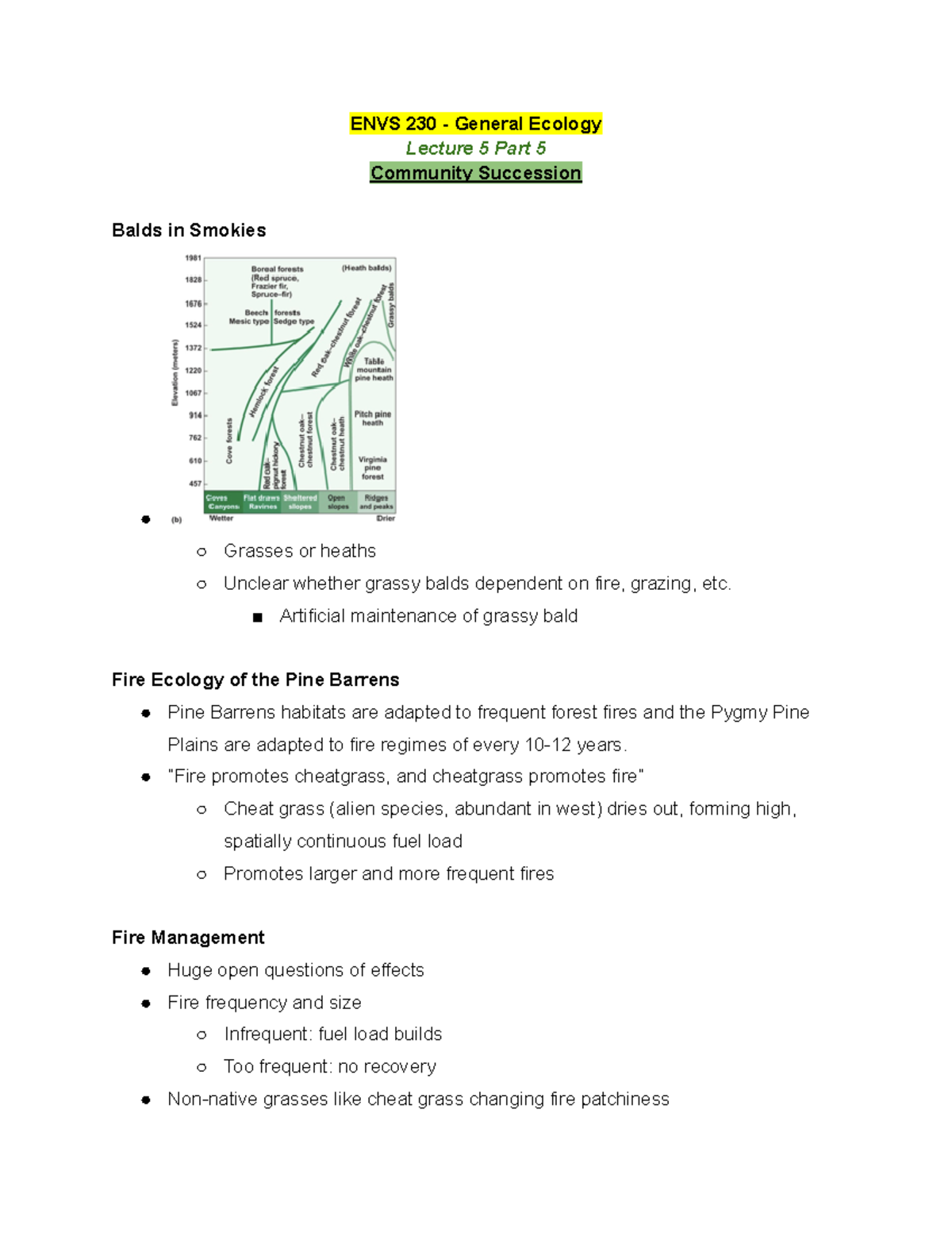 ENVS 230 Lecture 5 Part 5 Spring 2020 - ENVS 230 - General Ecology ...