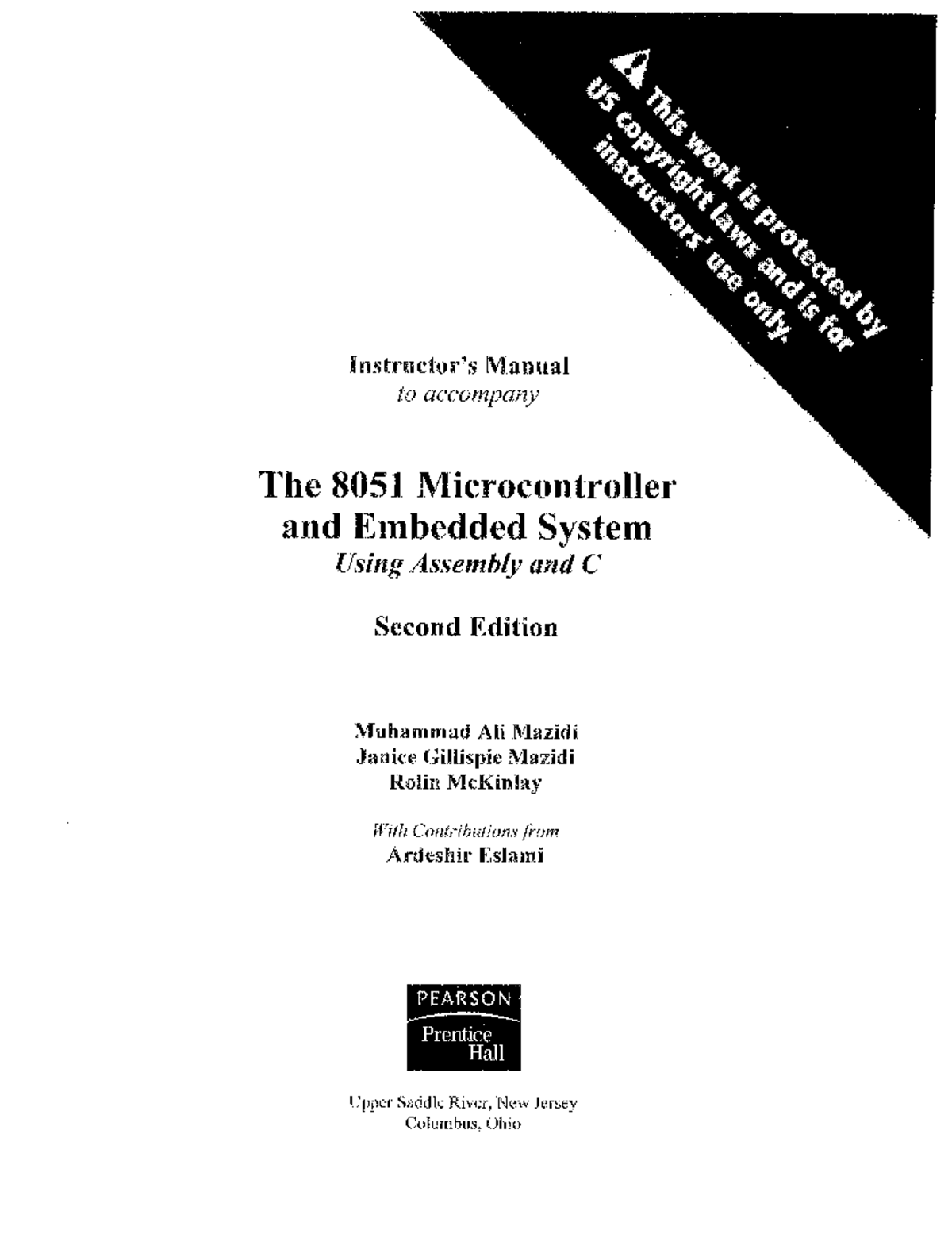 The 8051 Microcontroller And Embedded Systems Ali Mazidi Solution Manual Mechatonics Design 1
