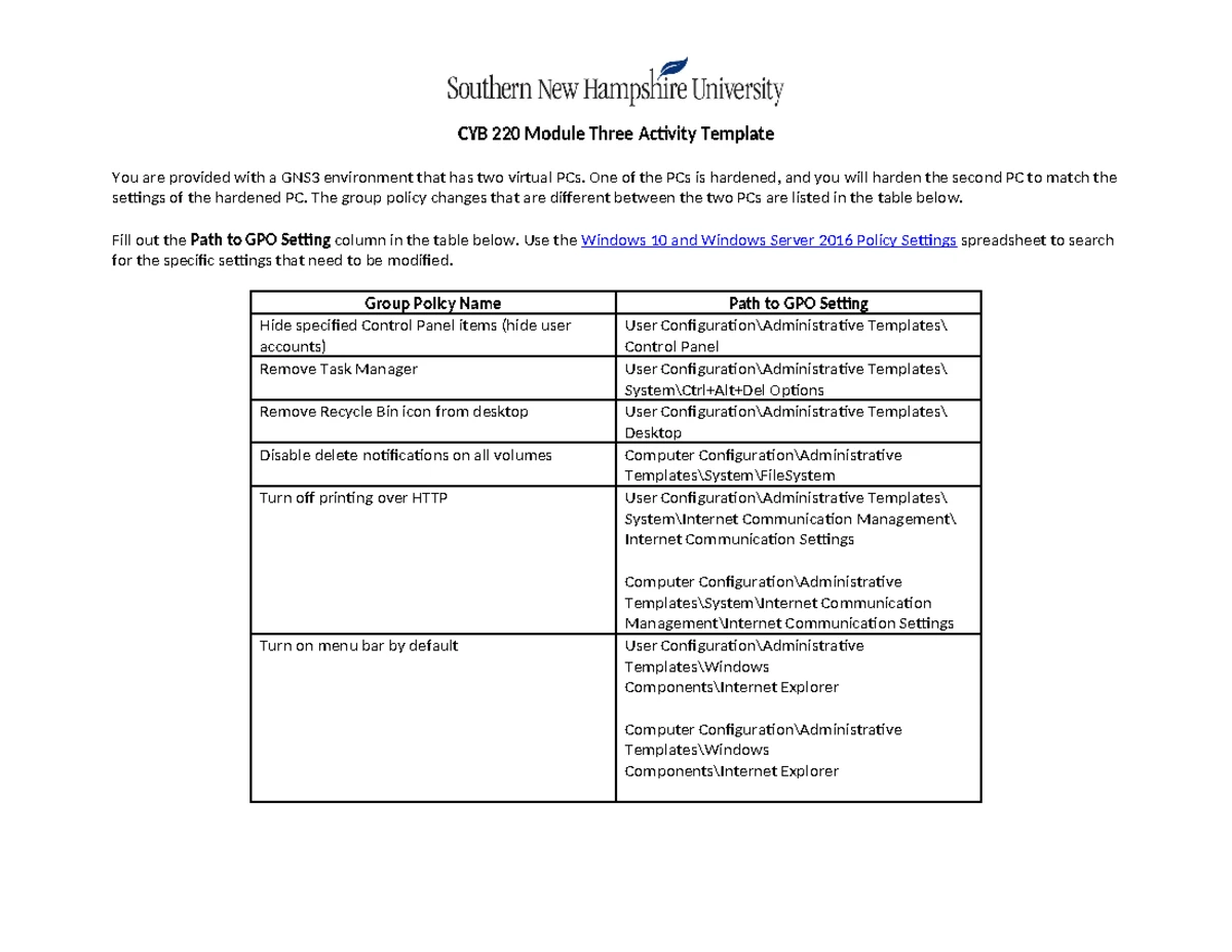 CYB 240 Project One - Vulnerability Identification & Mitigation Report ...