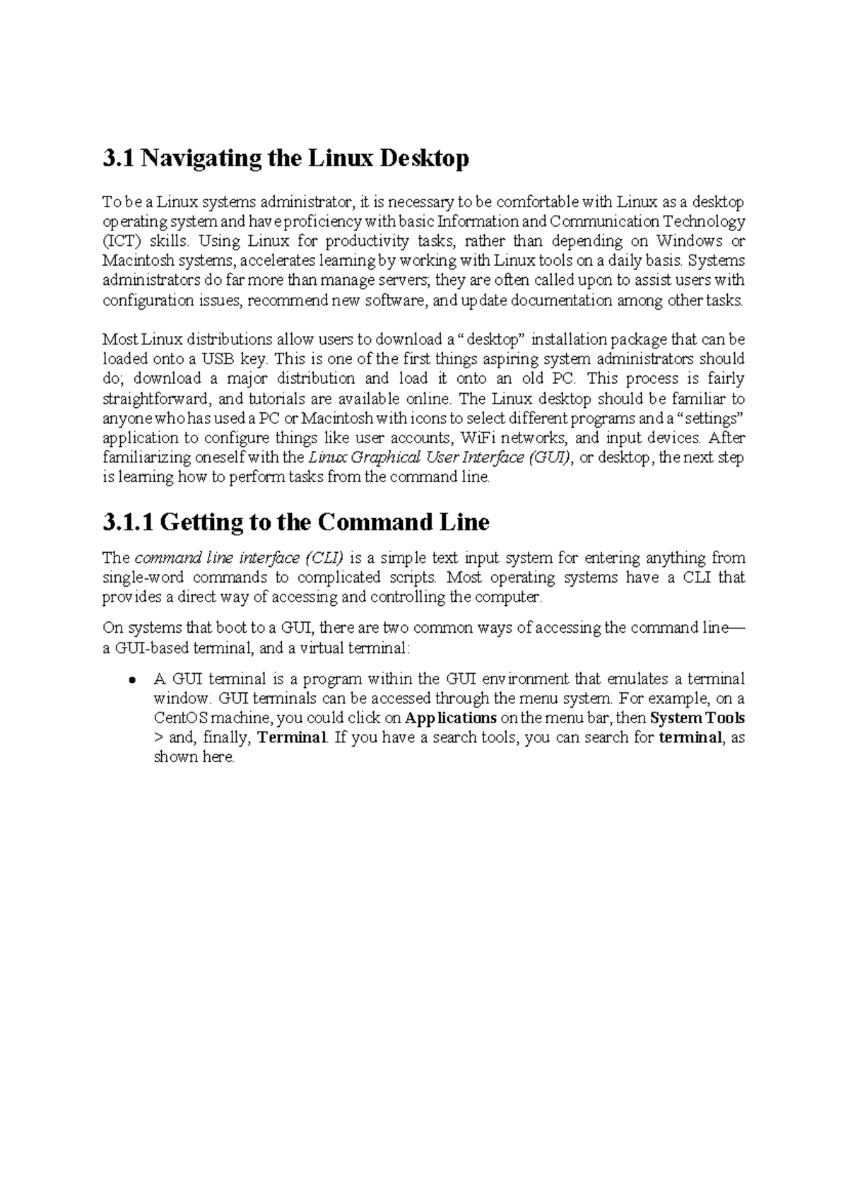 Chapter 3 - Mastering Linux Desktop and Command Line Basics - Studocu