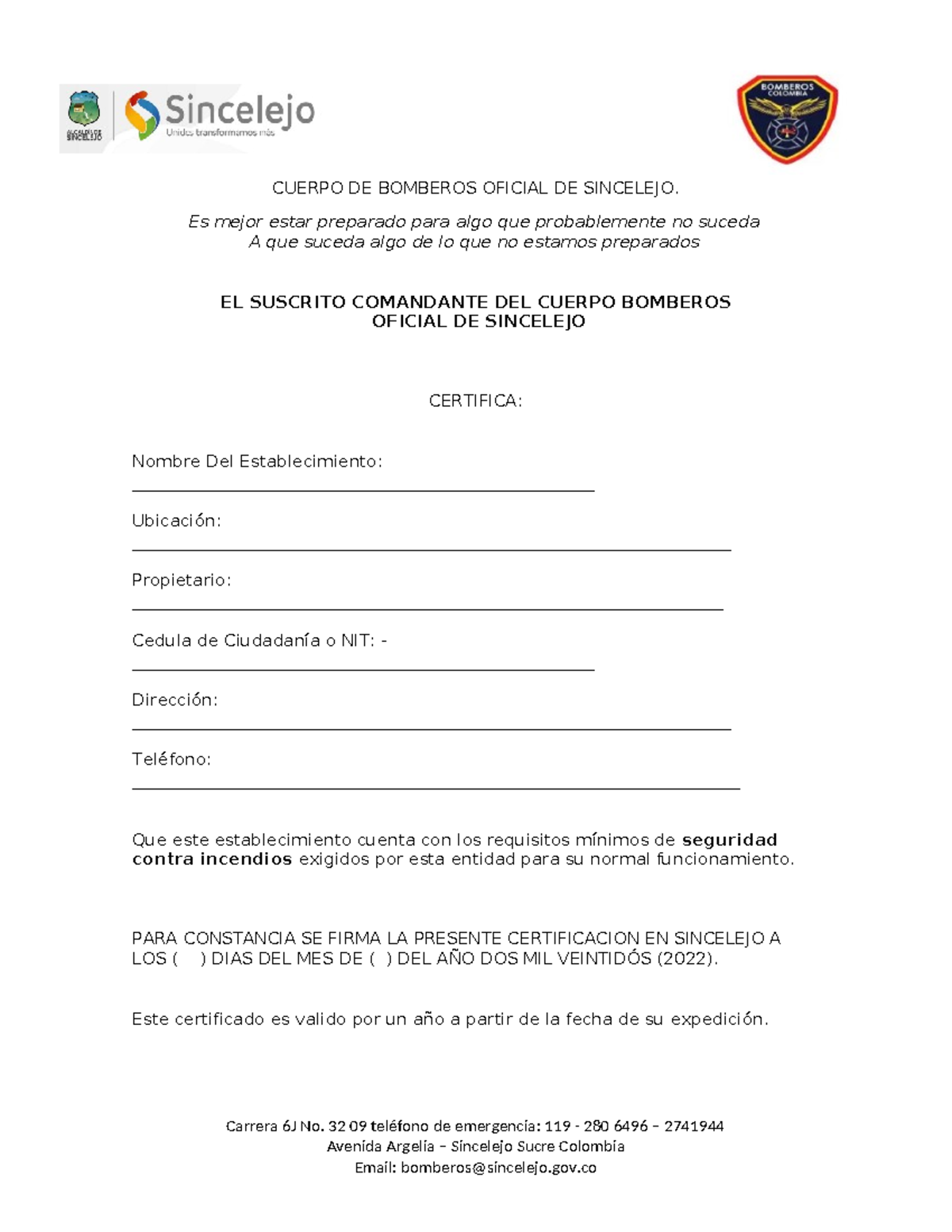 Cuerpo DE Bomberos Oficial DE Sincelejo - CUERPO DE BOMBEROS OFICIAL DE ...
