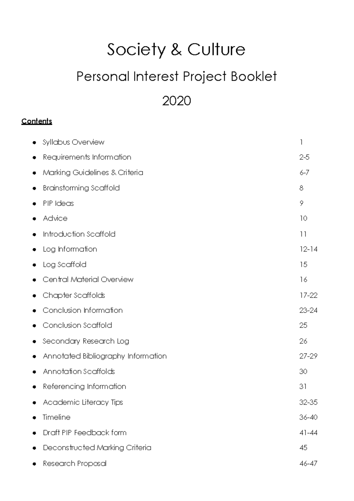 SAC PIP Guidelines: Key Components for Your Personal Interest Project ...