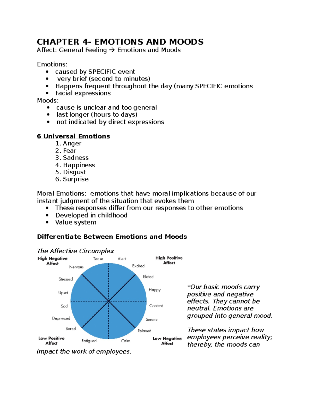 Ch 4 Emotions:Moods - feeder - CHAPTER 4- EMOTIONS AND MOODS Affect ...