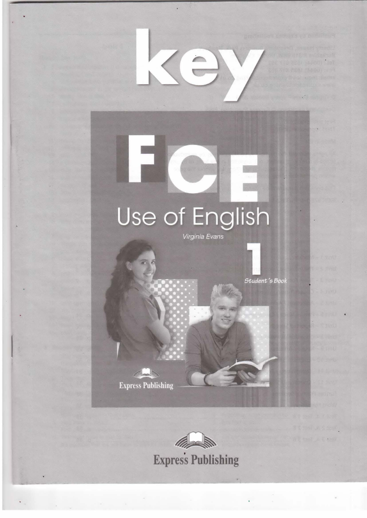 FCE Use of English 1 Complete Answer Key and Explanations - Studocu