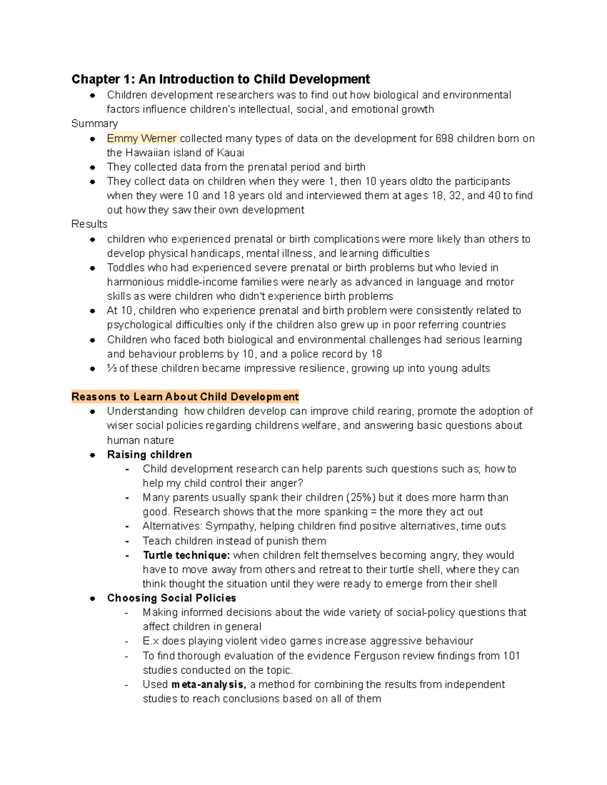 Intro to Child Development CH1 - Chapter 1: An Introduction to Child ...
