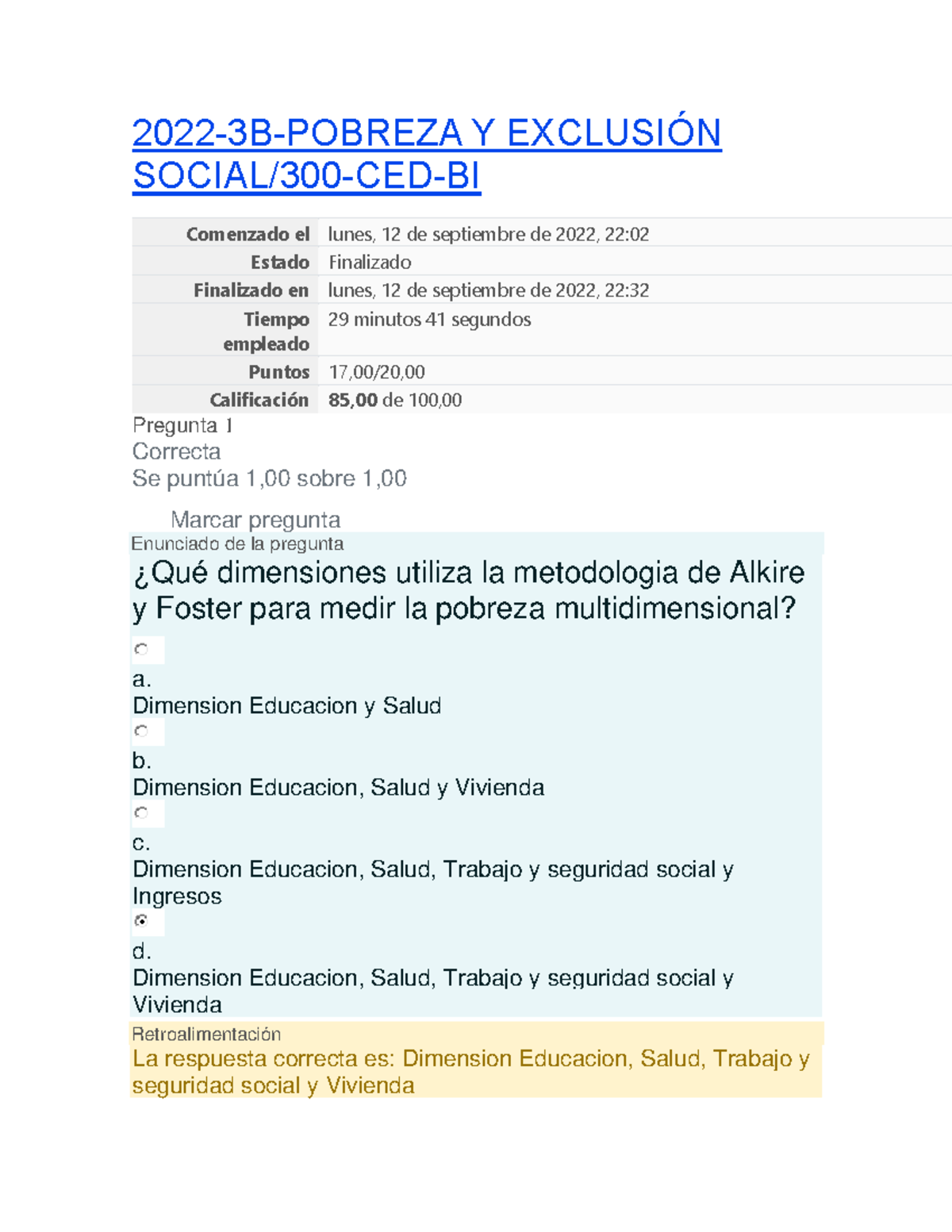 Examen Final de Pobreza y Exclusión - SOCIAL/300-CED-BI - Studocu