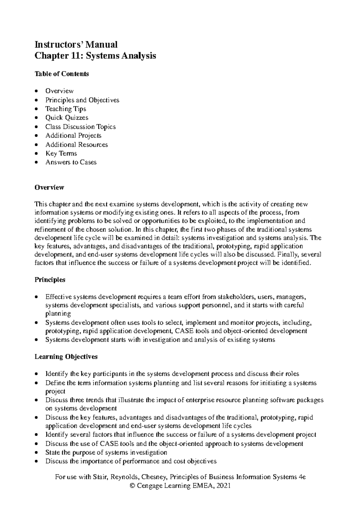 Chapter 11 - summaries with questions - For use with Stair, Reynolds ...